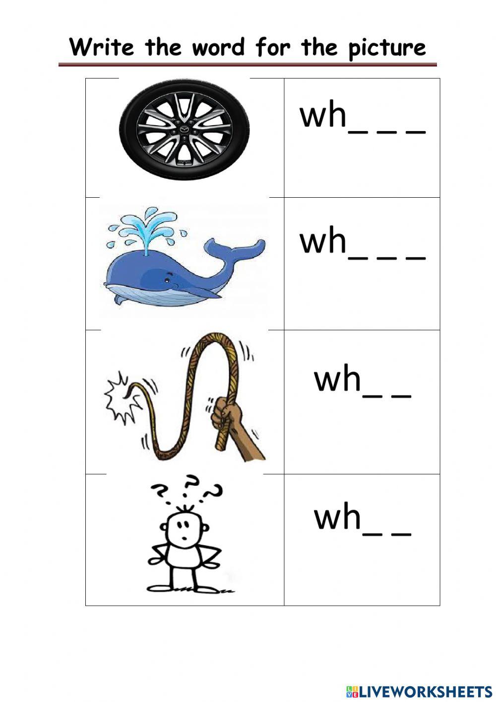 The WH (before) Family worksheet | Live Worksheets