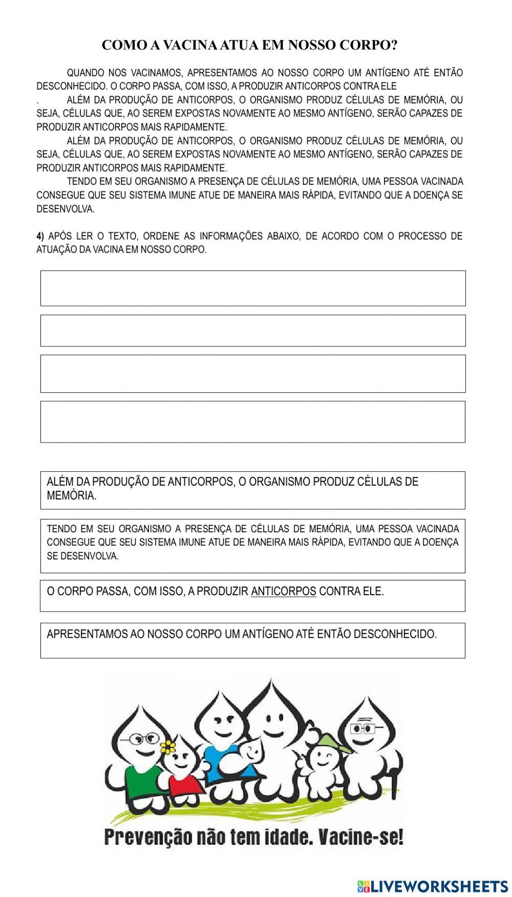 Vacina activity | Live Worksheets