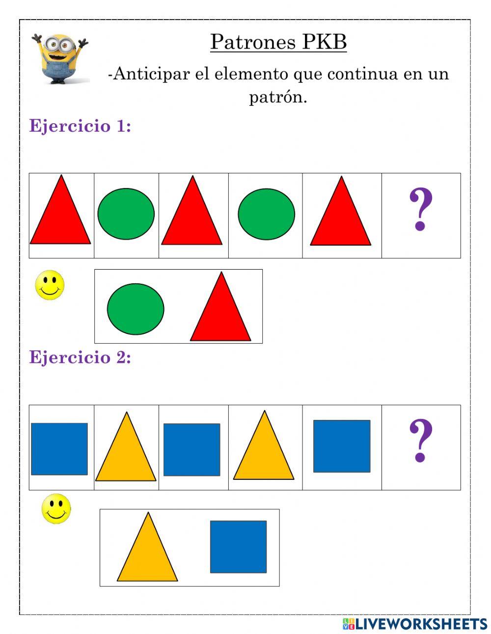 Patrones figuras worksheet | Live Worksheets