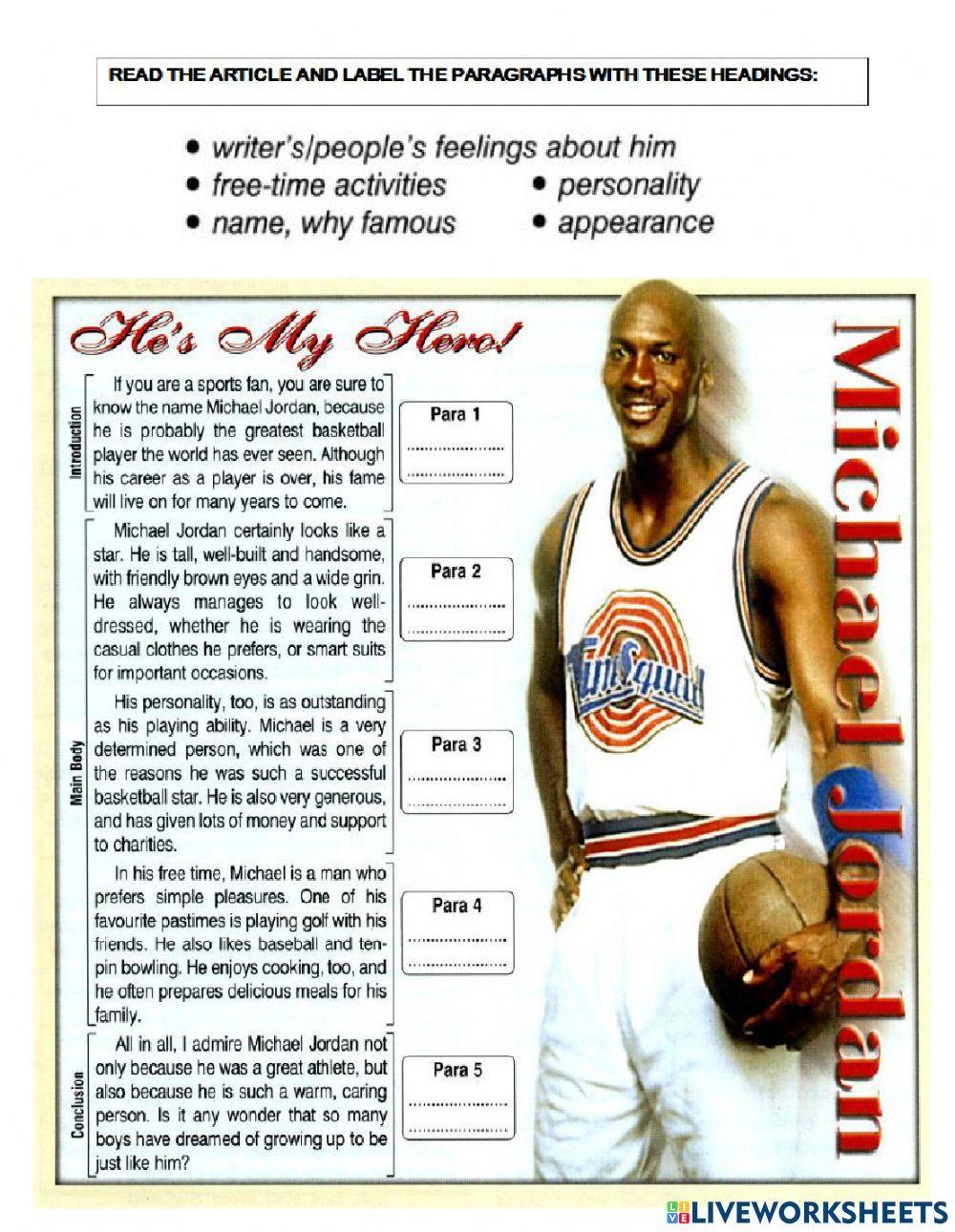 Reading jordan | Free Interactive Worksheets | 992663