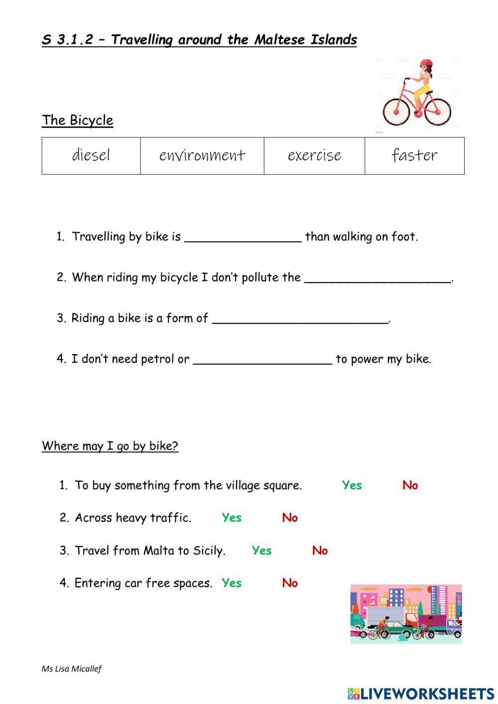 Travelling arou… | Free Interactive Worksheets | 993662