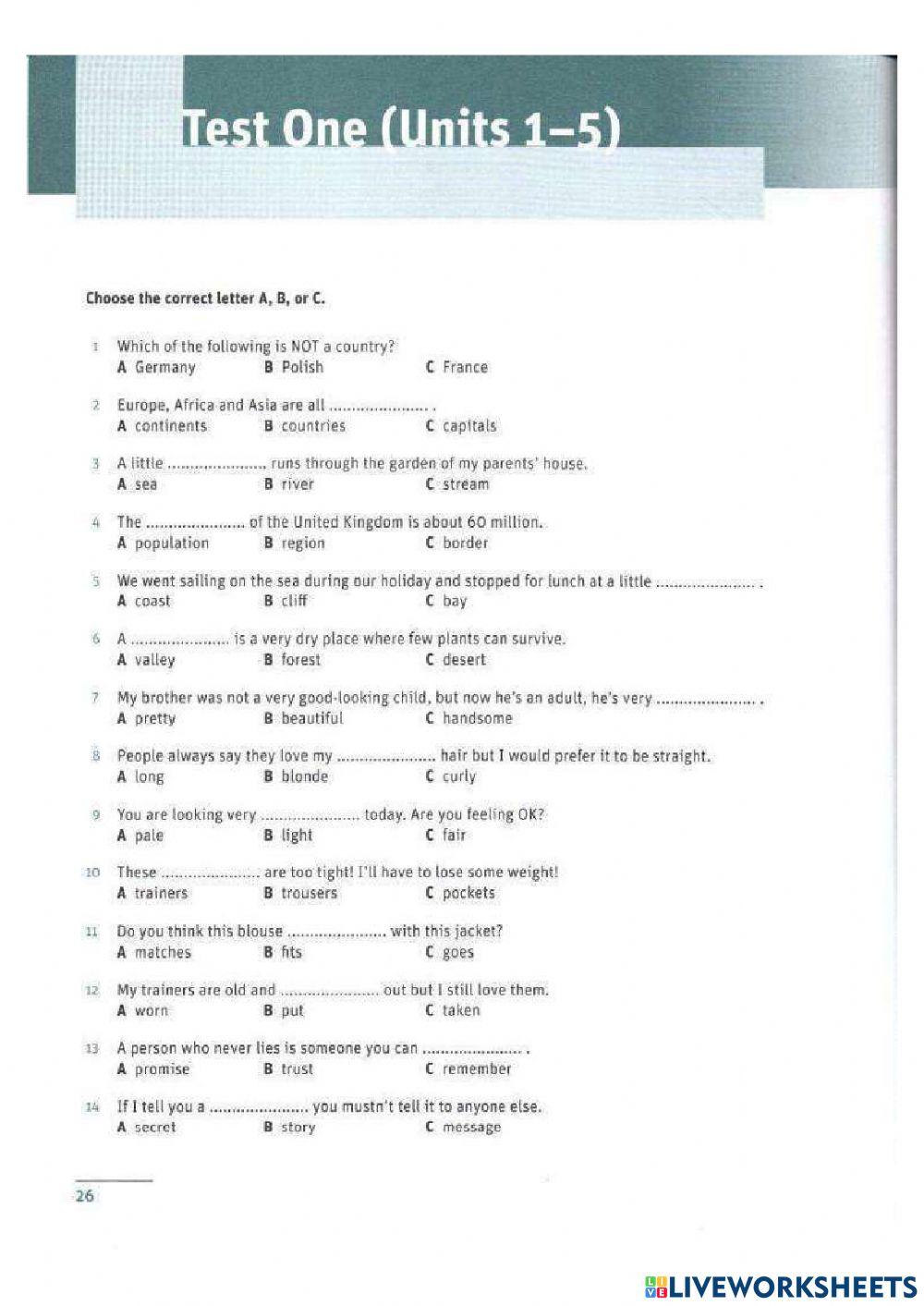 PET VOCABULARY … | Free Interactive Worksheets | 6586555