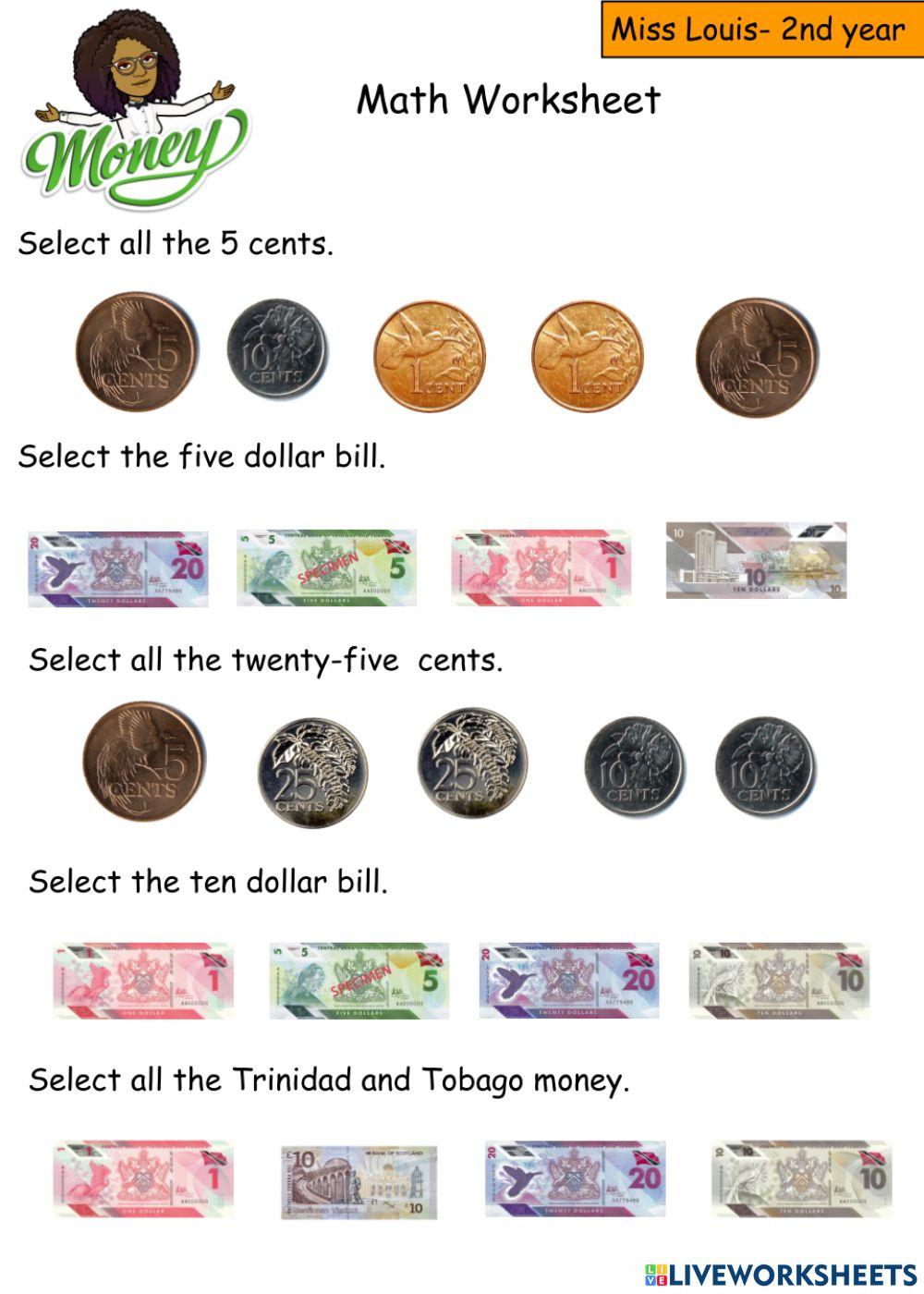 994293 | Money | TinaL8400 | LiveWorksheets