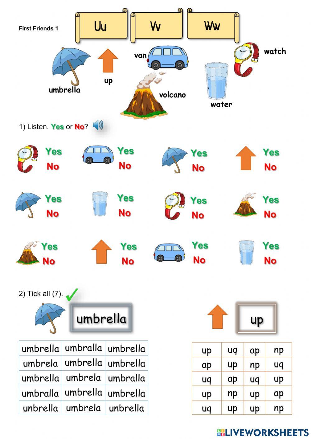 First Friends 1… | Free Interactive Worksheets | 994507