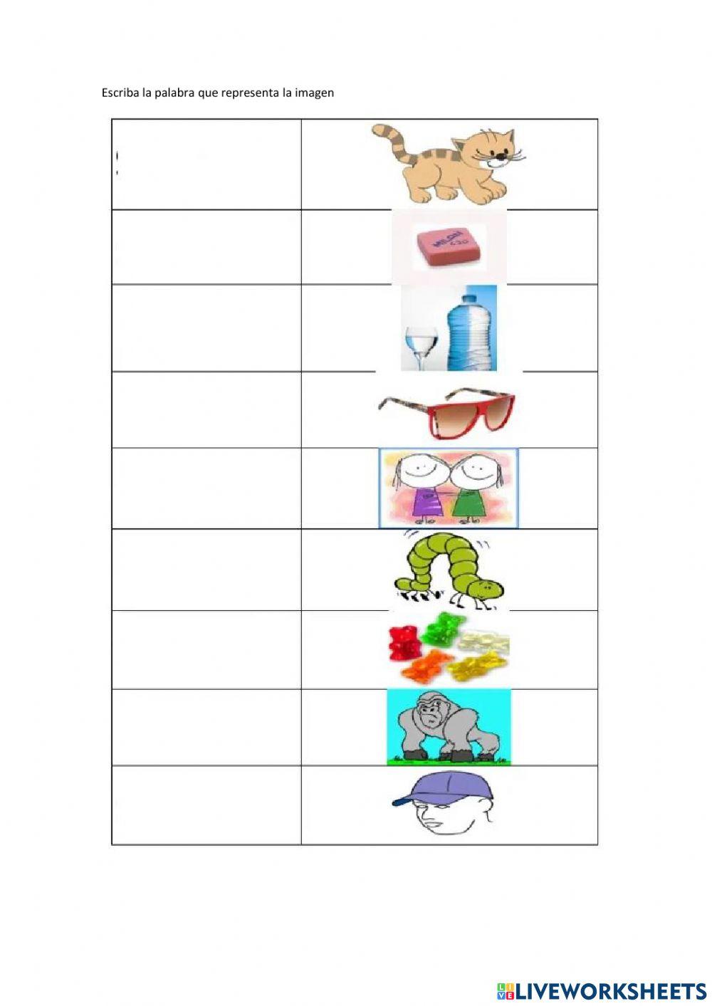 Silabas ga go gu | Free Interactive Worksheets | 994547