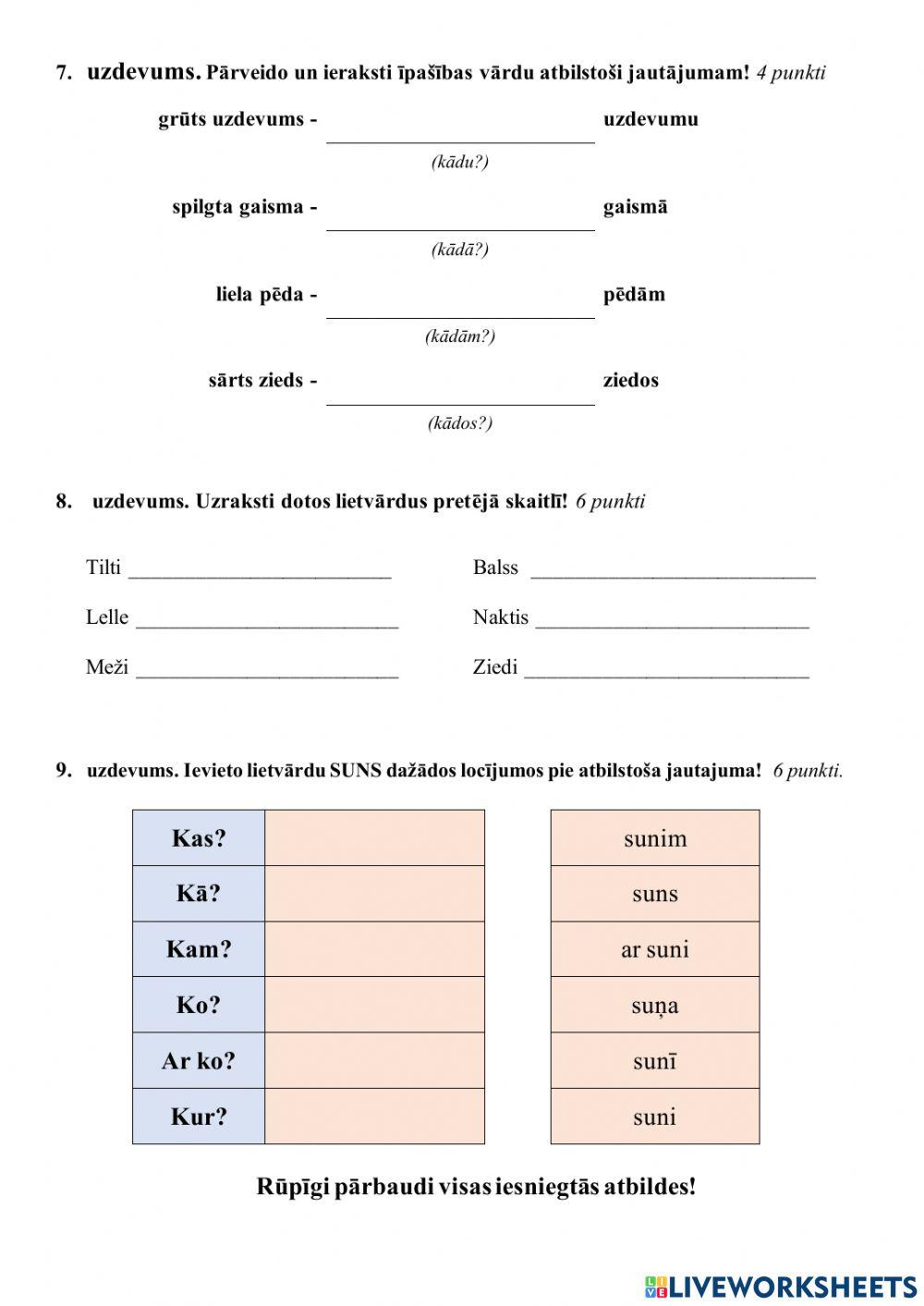 Latviešu valoda… | Free Interactive Worksheets | 5010329