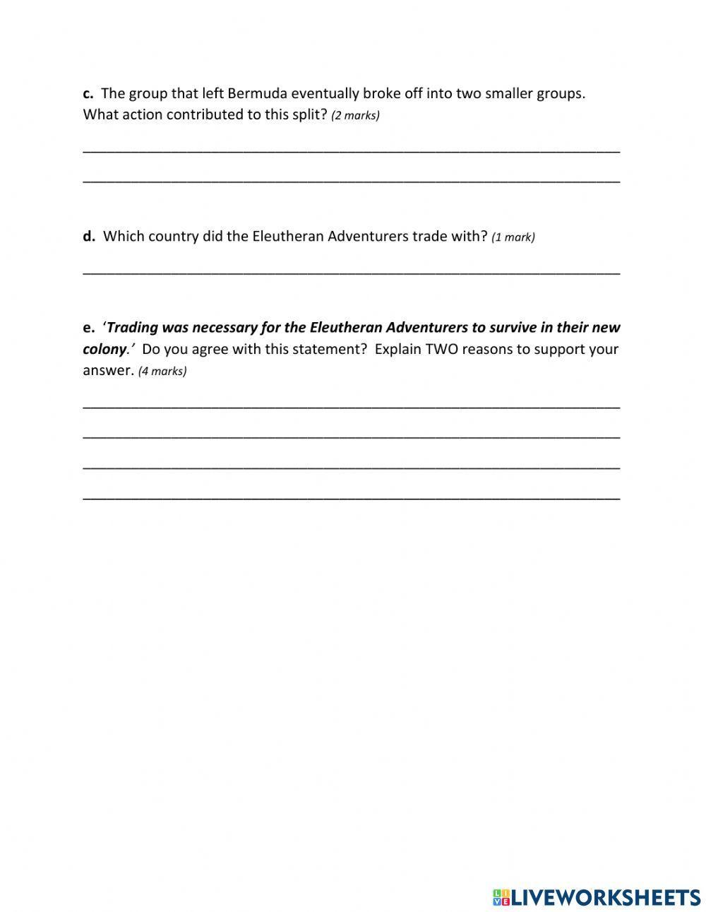 995606 | The Eleutheran Adventurers | Dr. Sharmane Miller