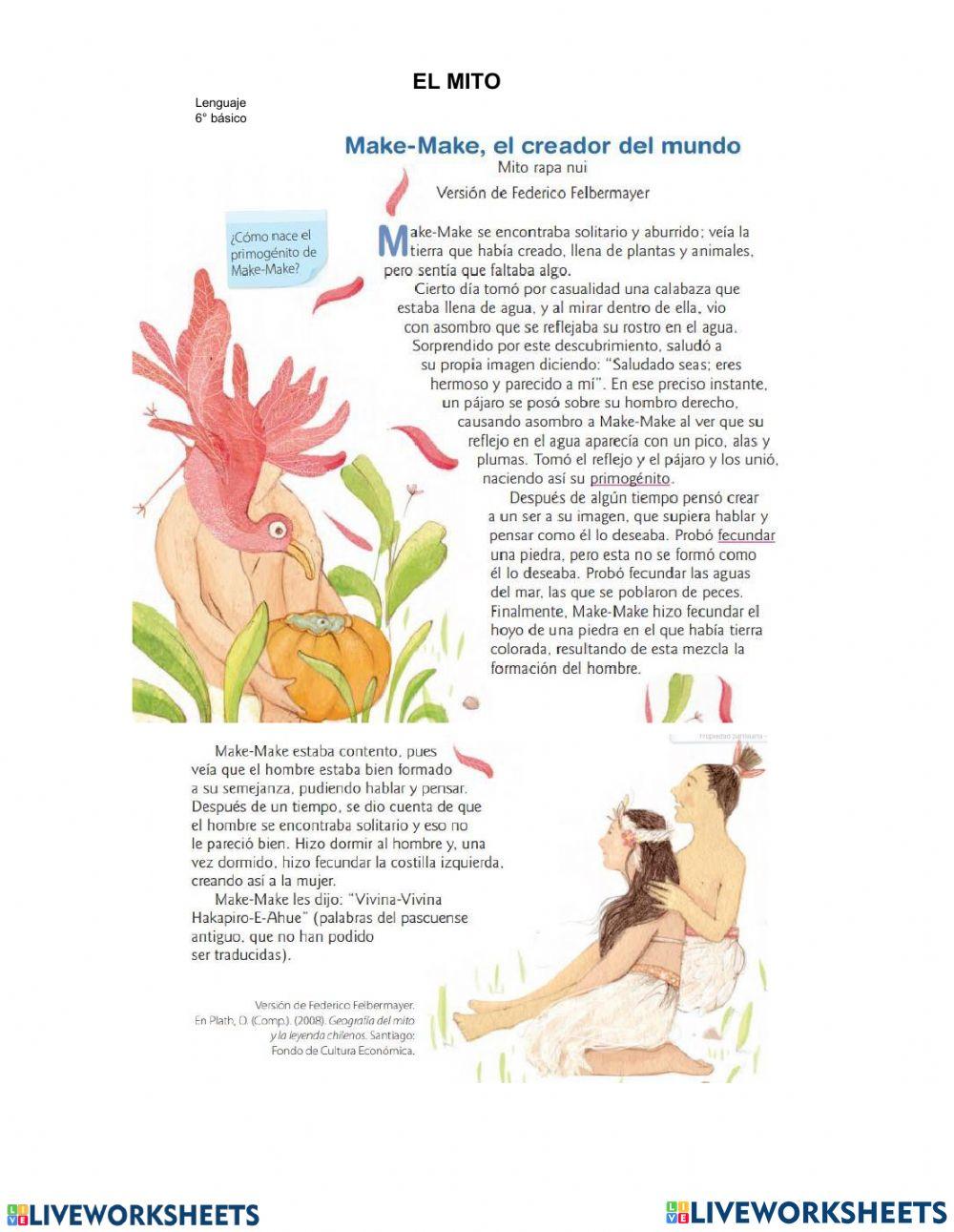 Make Make, mito | Free Interactive Worksheets | 995716