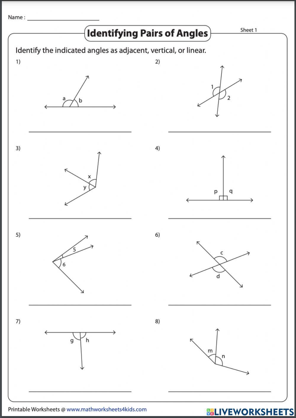 5010977 | Grade 8 Adjacent angles | Sharon Johnson