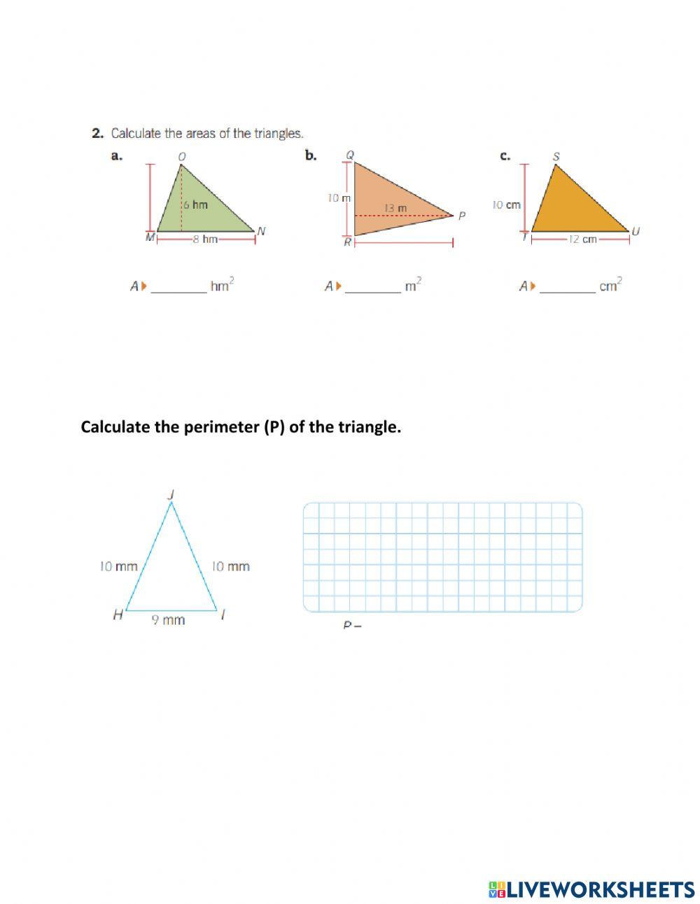 3rd Math quarterly exam worksheet | Live Worksheets