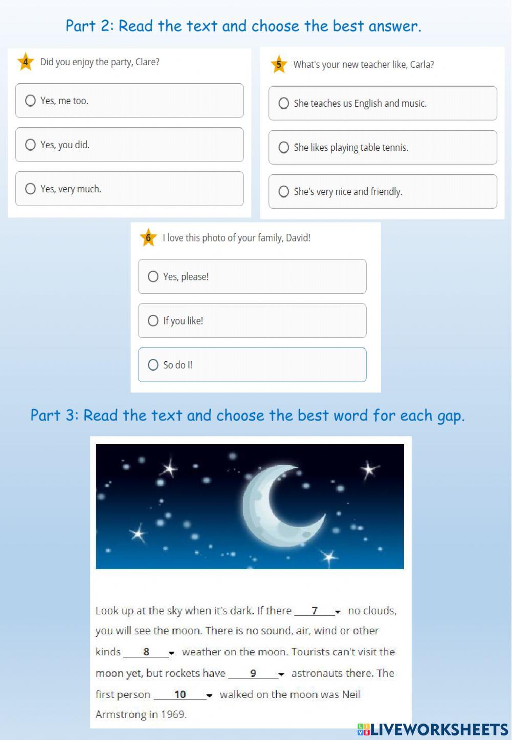 Yl placement te… | Free Interactive Worksheets | 997617