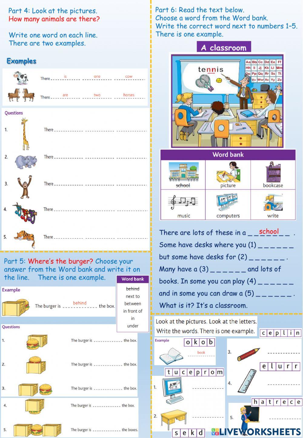 Yl placement te… | Free Interactive Worksheets | 997617