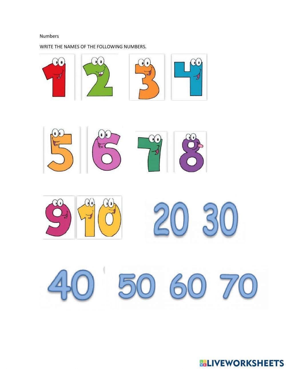 Numbers online exercise for FOUTH GRADE | Live Worksheets