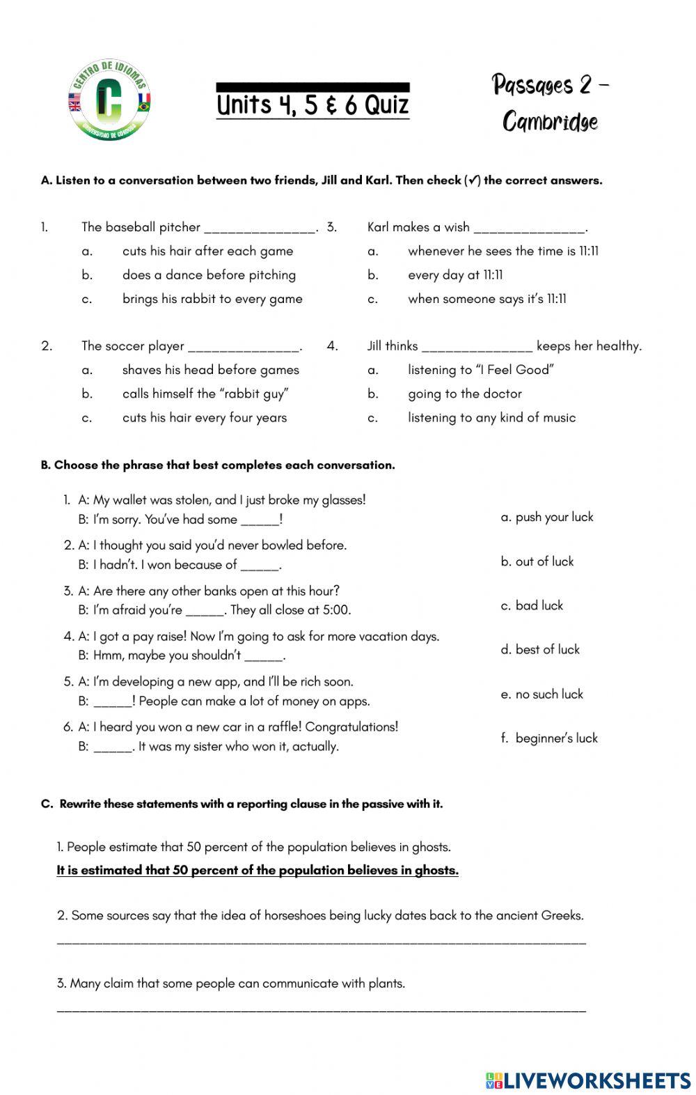 Units 4, 5 - 6 … | Free Interactive Worksheets | 6589053