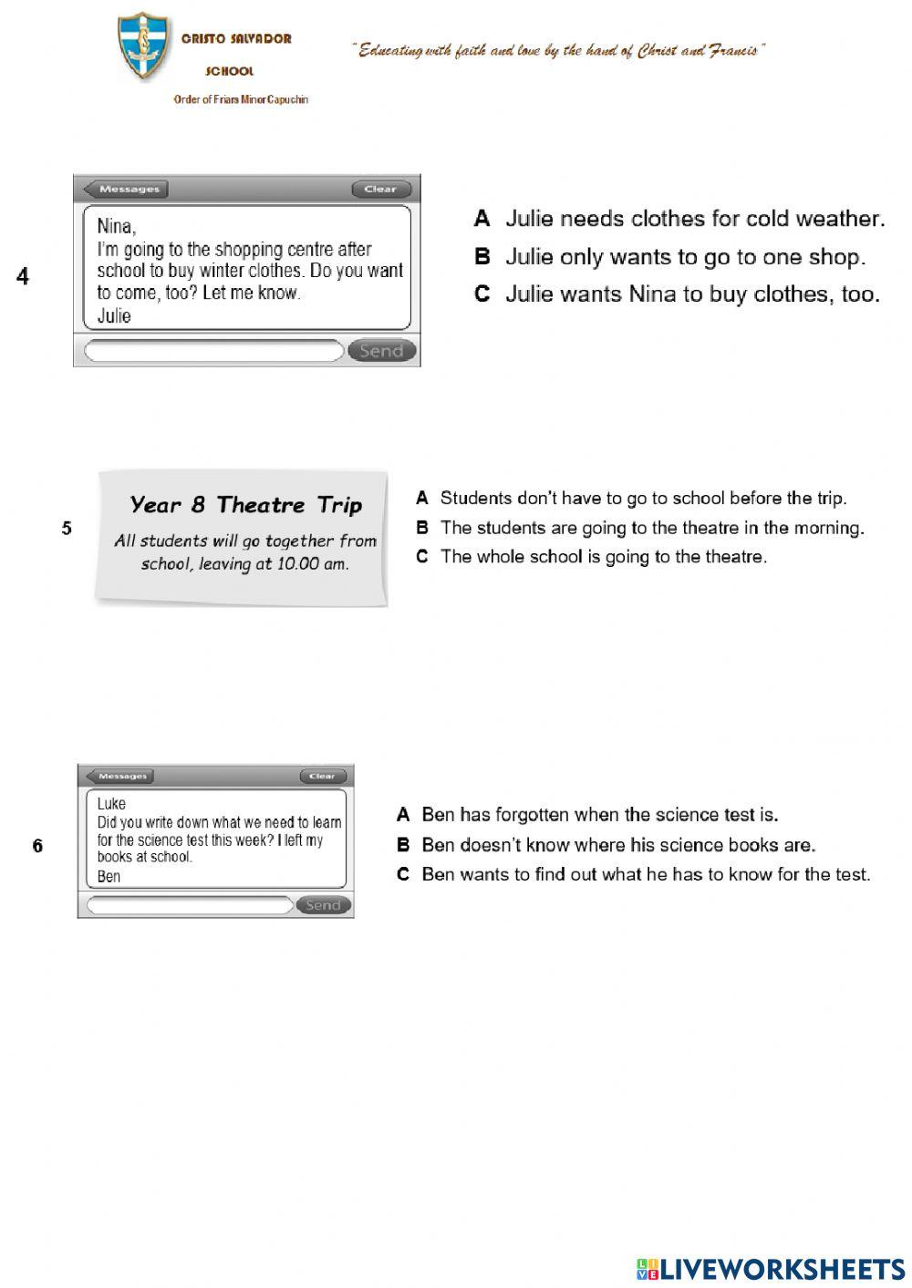 3605852 | Reading A2 KEY MOCK 3 | SAYASTA