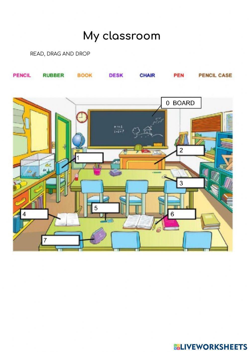 999898 | My classroom object | A1lin | LiveWorksheets