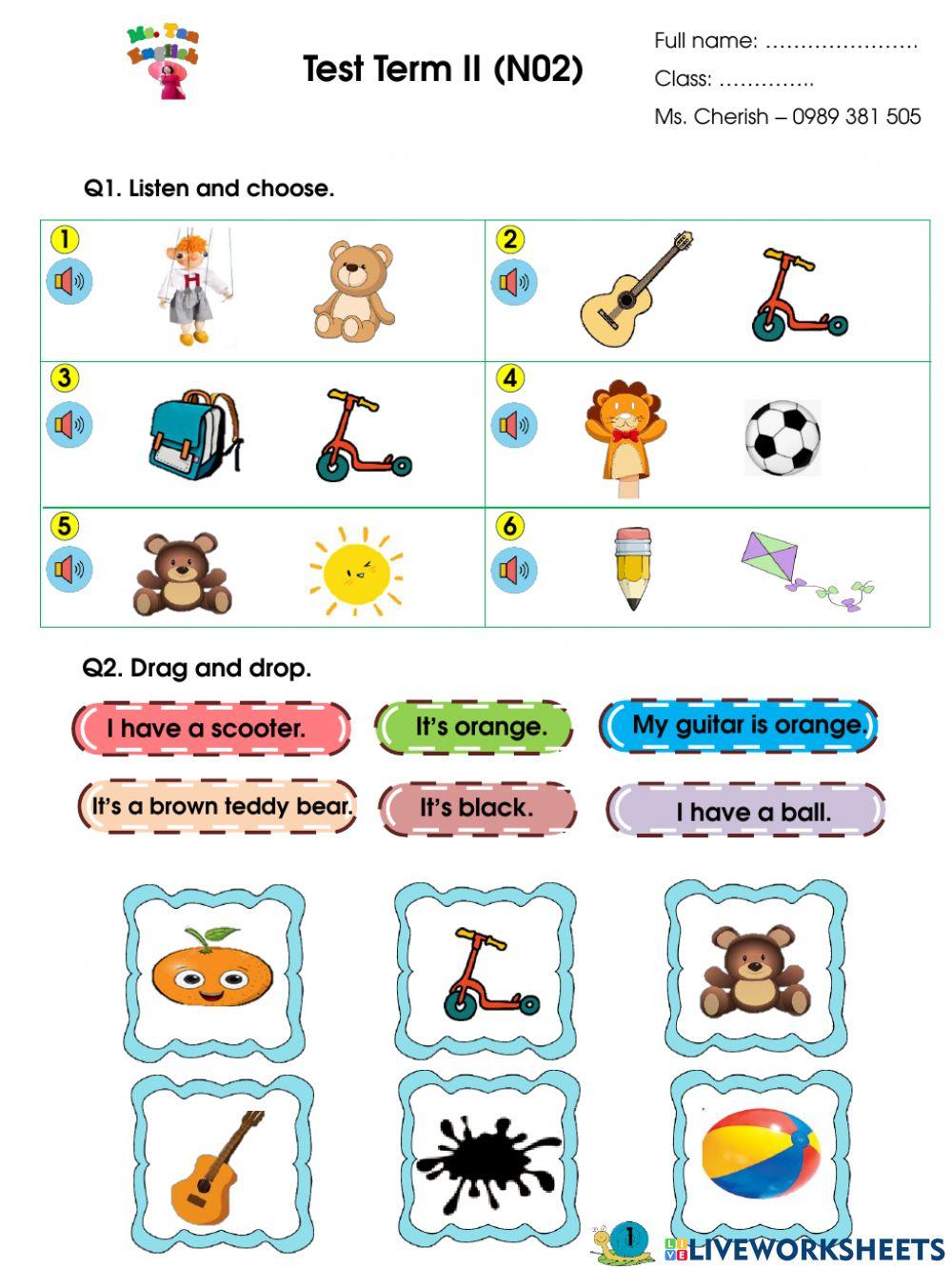 Test N02 - Next move 1 - Ms. Tan online exercise for | Live Worksheets