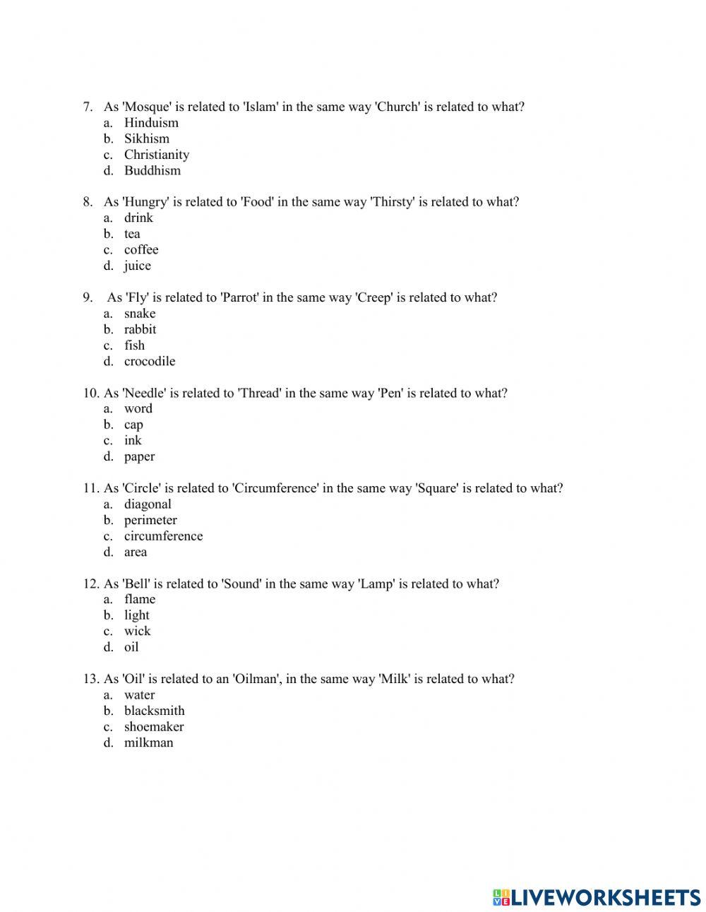 PEP ABILITY TES… | Free Interactive Worksheets | 5013764