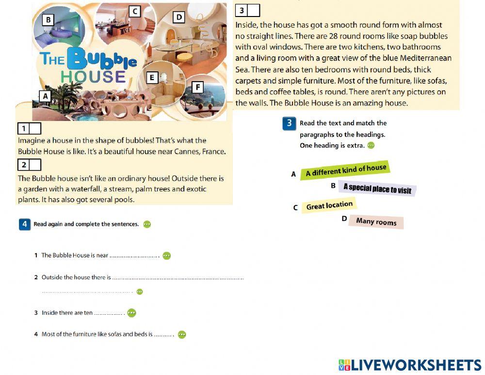 Bubble House 1551 | Daniela Salvador | Live Worksheets