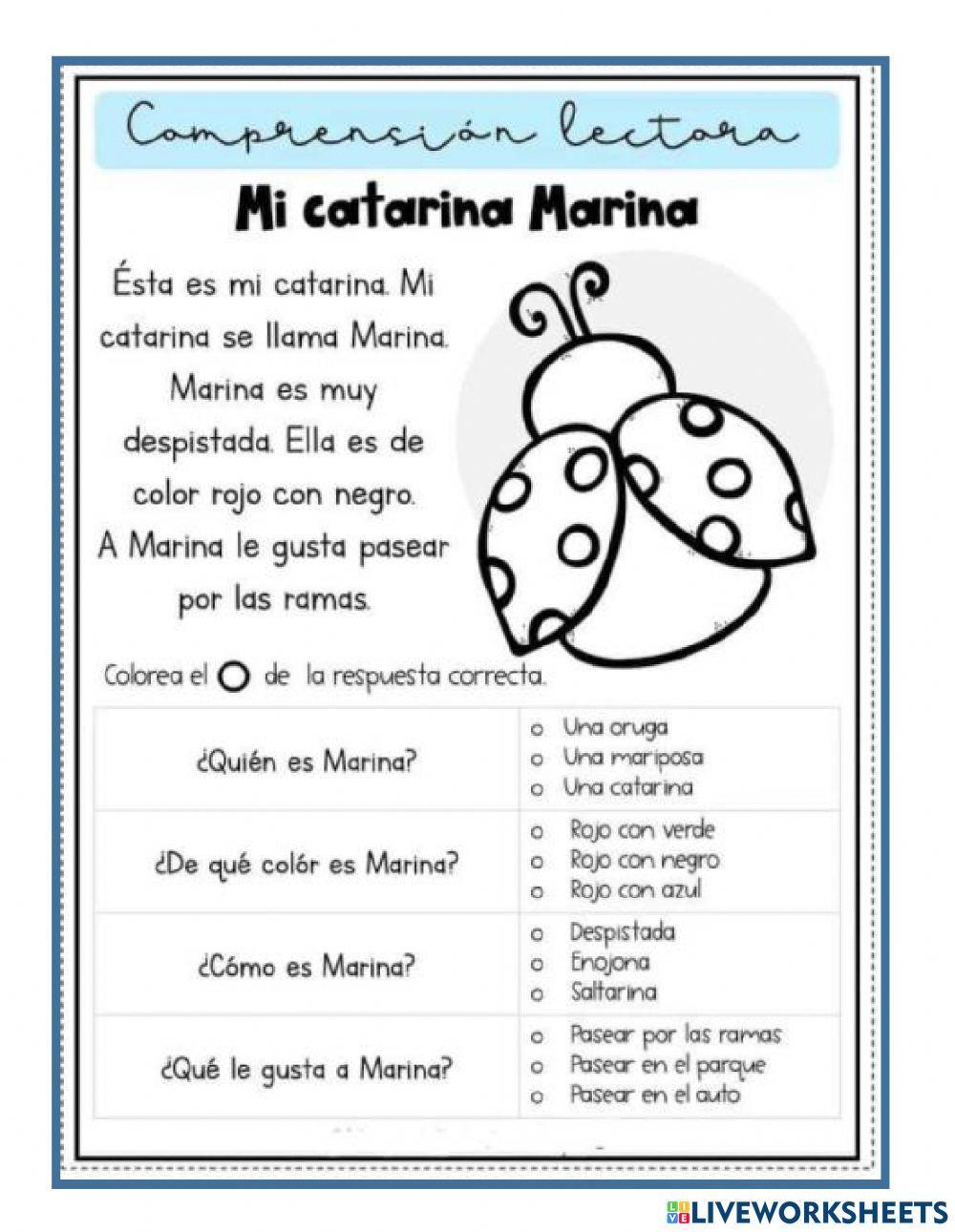 1001886 | Lecturas cortas | Mariesther | LiveWorksheets