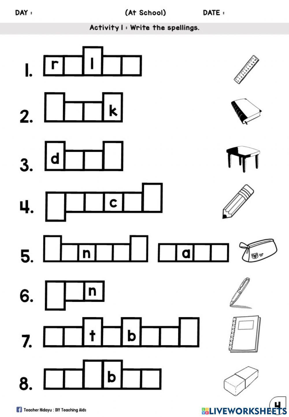 At School Missing Letters 1002747 | firfirdausi | Live