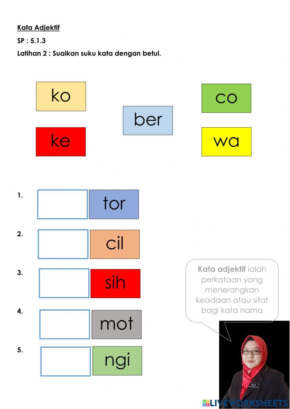 Suaikan interactive exercise for Grade 2 | Live Worksheets