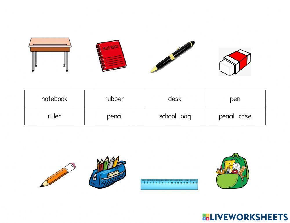 Things At School | Free Interactive Worksheets | 1004426