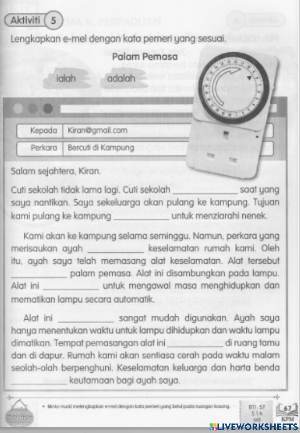 Semakan Jawapan Latihan Buku Aktiviti Bm Jilid 1 Kata