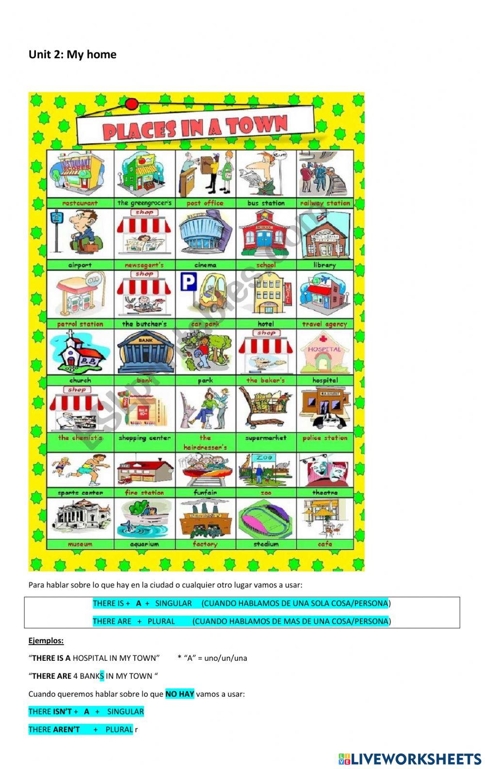 Places in my to… | Free Interactive Worksheets | 1005032