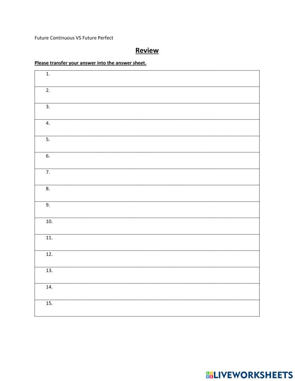 Yl13-fp vs fc worksheet | Live Worksheets