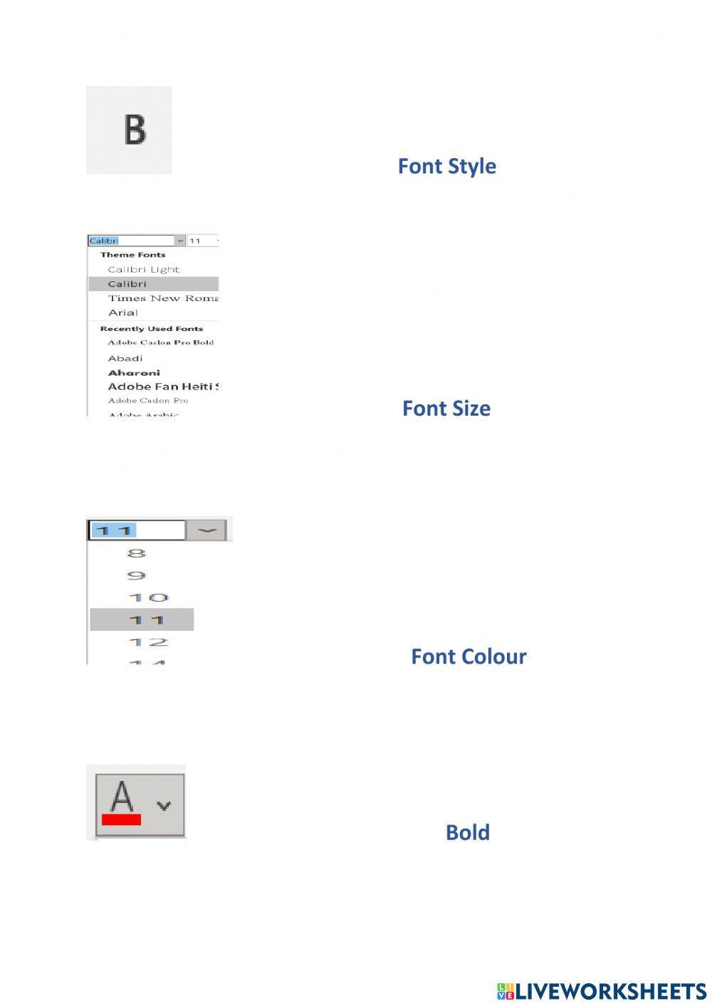 MS Word tools 5016340 | Aswathi | LiveWorksheets