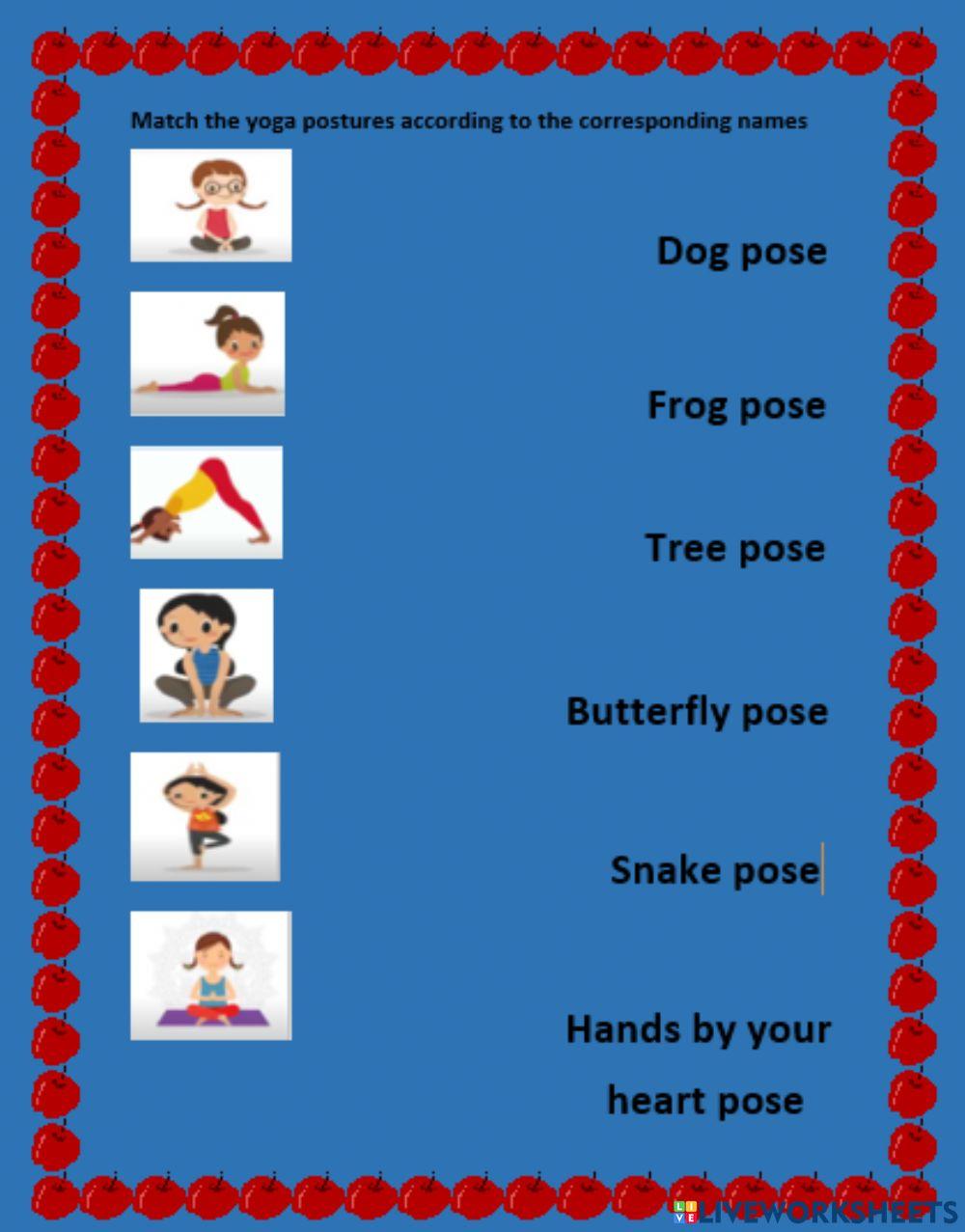 Yoga poses 1006014 | HEABHER_LEE_A | Live Worksheets