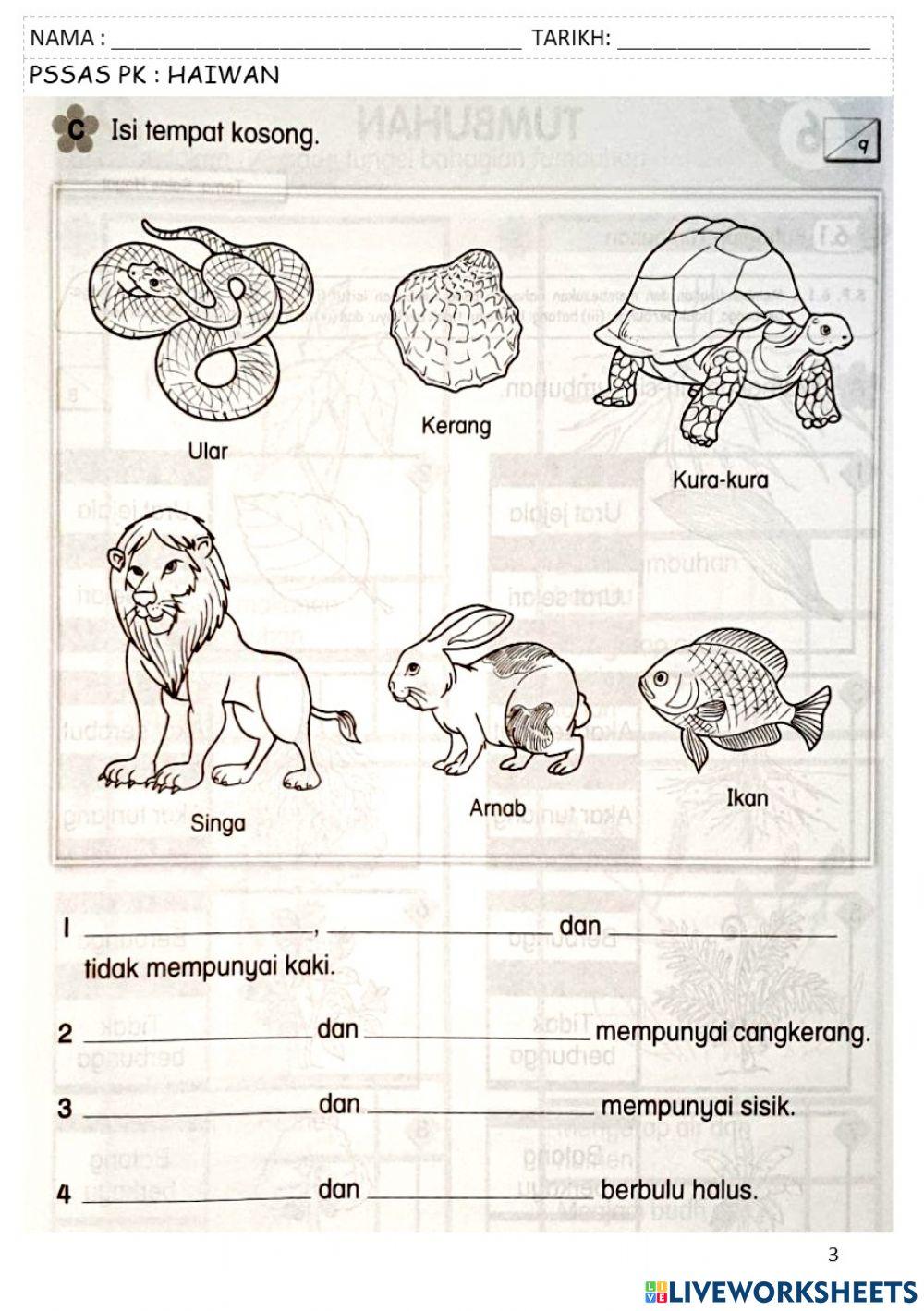 Sains ppki online worksheet | Live Worksheets