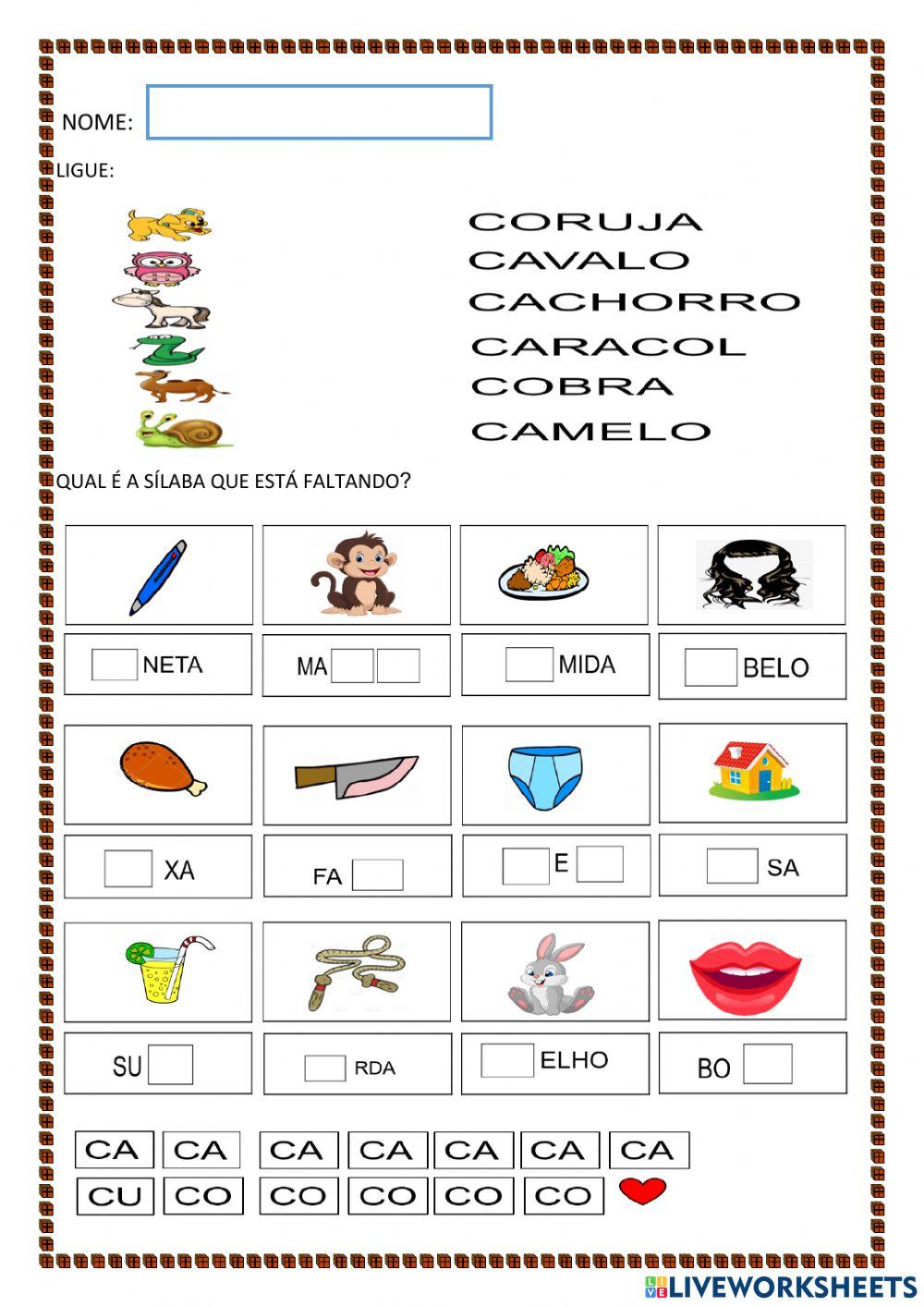 Letra c online pdf worksheet | Live Worksheets