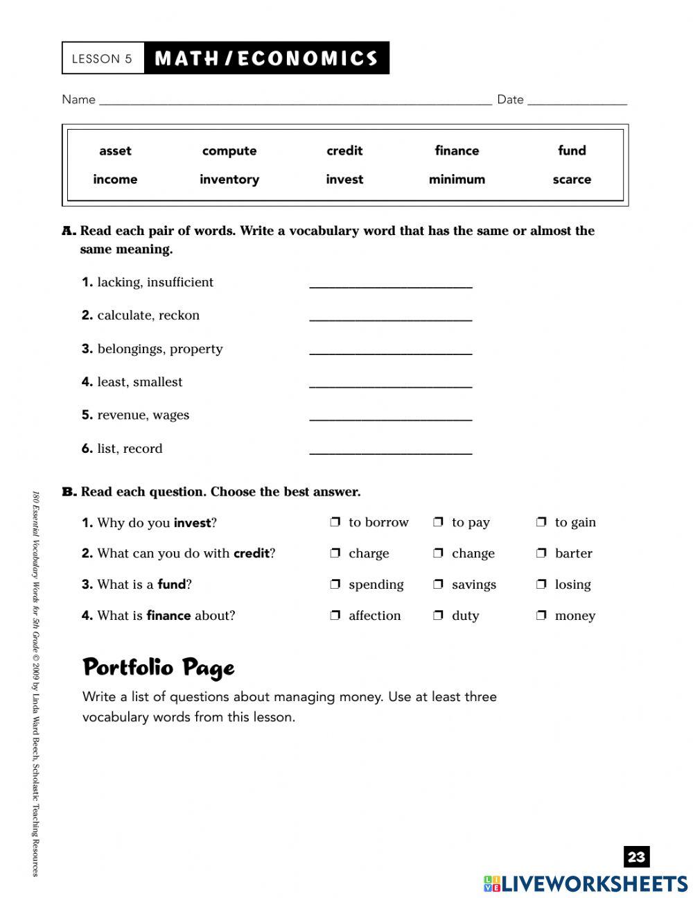 Economics Words Online Exercise For Live Worksheets economics-words-online-exercise-for-live-worksheets