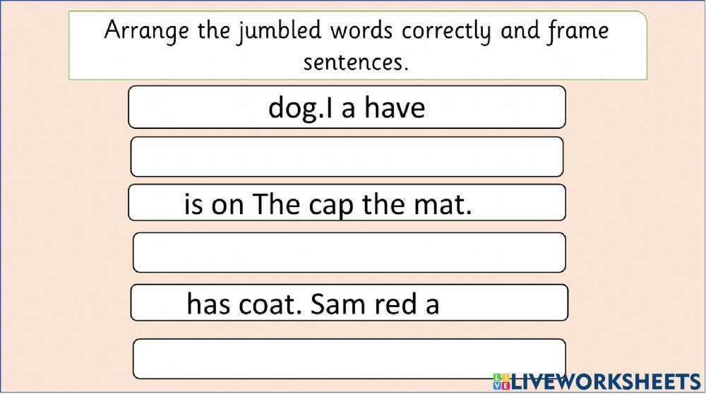 1006770 | Jumbled words | Umas | LiveWorksheets