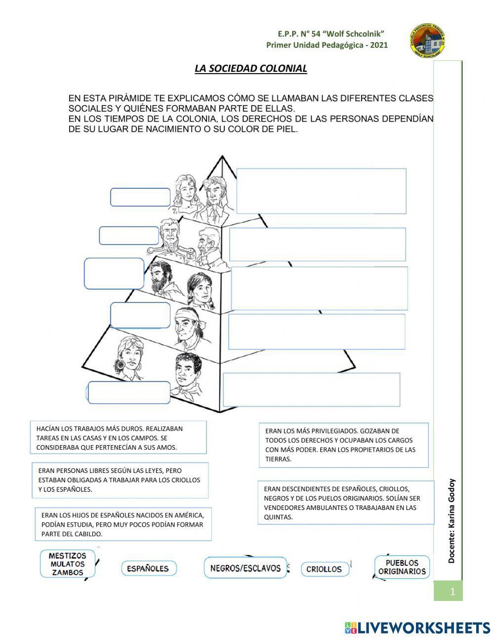 Hojas De Trabajo Sobre La Vida Colonial 100 Epoca Colonial High Res
