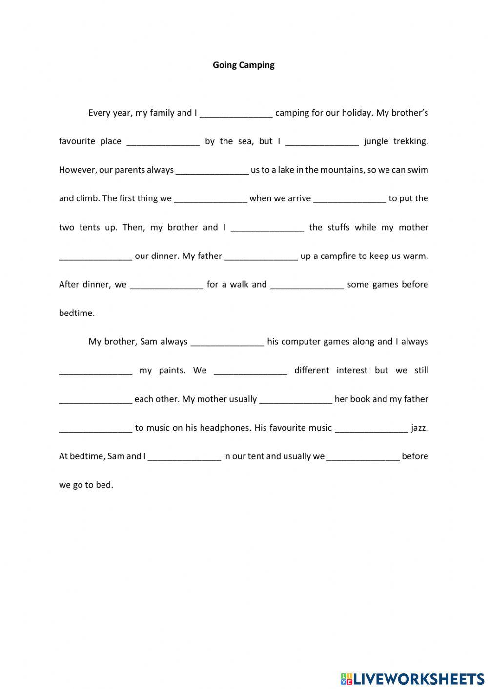 Simple Present Tense interactive exercise for Year 6 | Live Worksheets