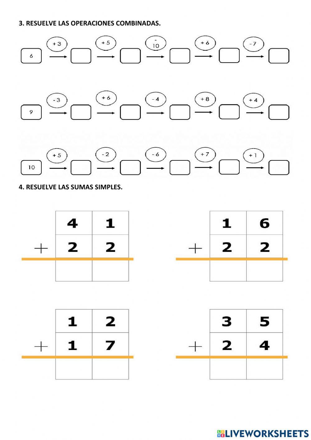 Practica De Matemática Interactive Activity For 3° Grado Live Worksheets