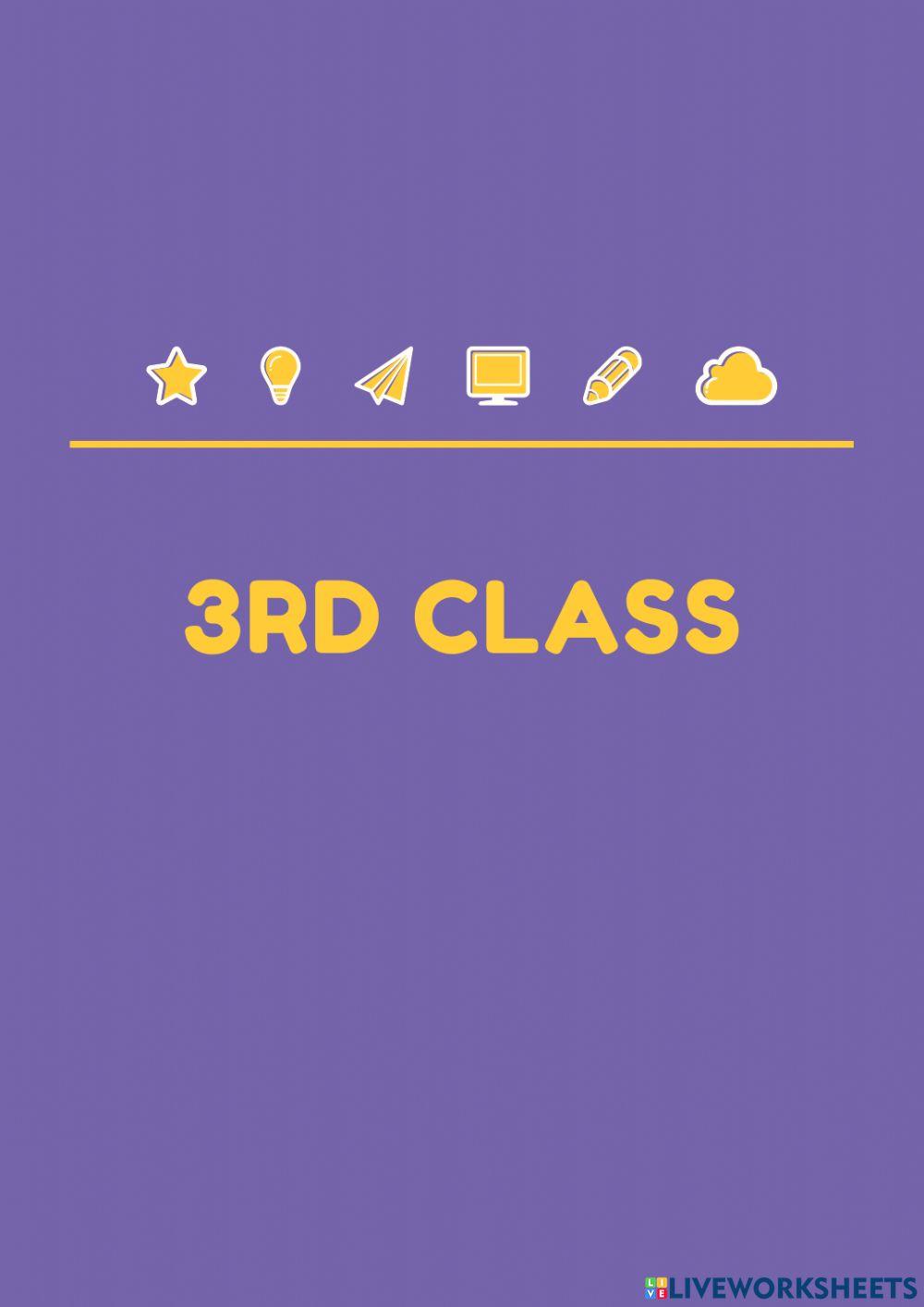 3class worksheet | Live Worksheets