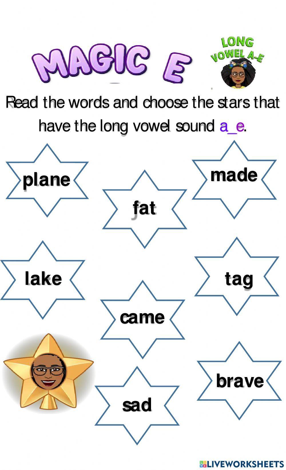 magic a e worksheets
