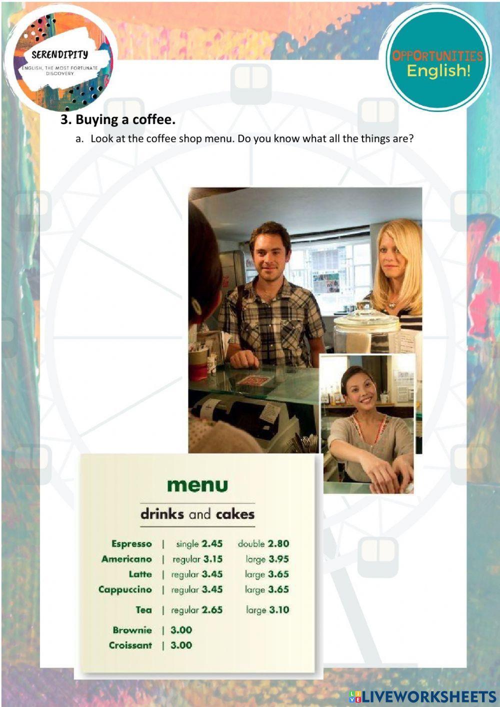 PE, coffee to take away, unit 3, elementary