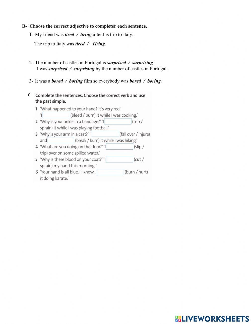Eb7 ev3 worksheet | Live Worksheets