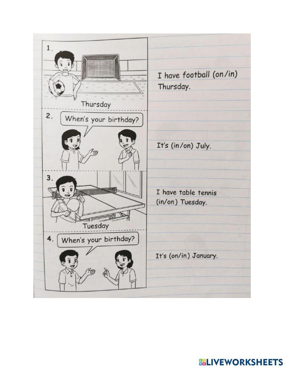 Year in year out activity | Live Worksheets