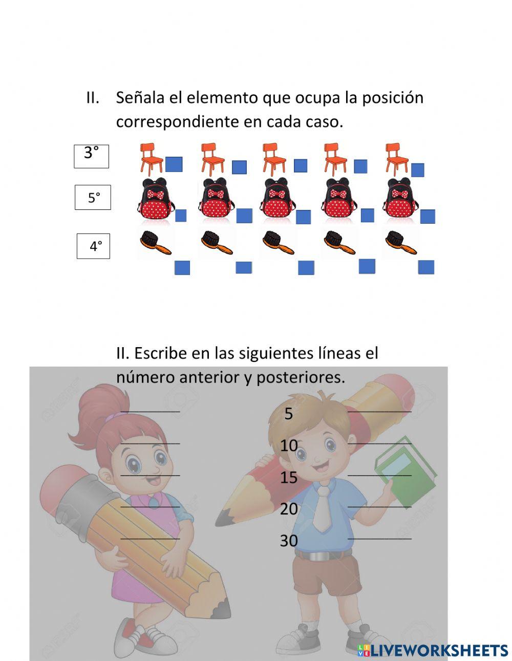 Matemáticas online exercise for 1° | Live Worksheets
