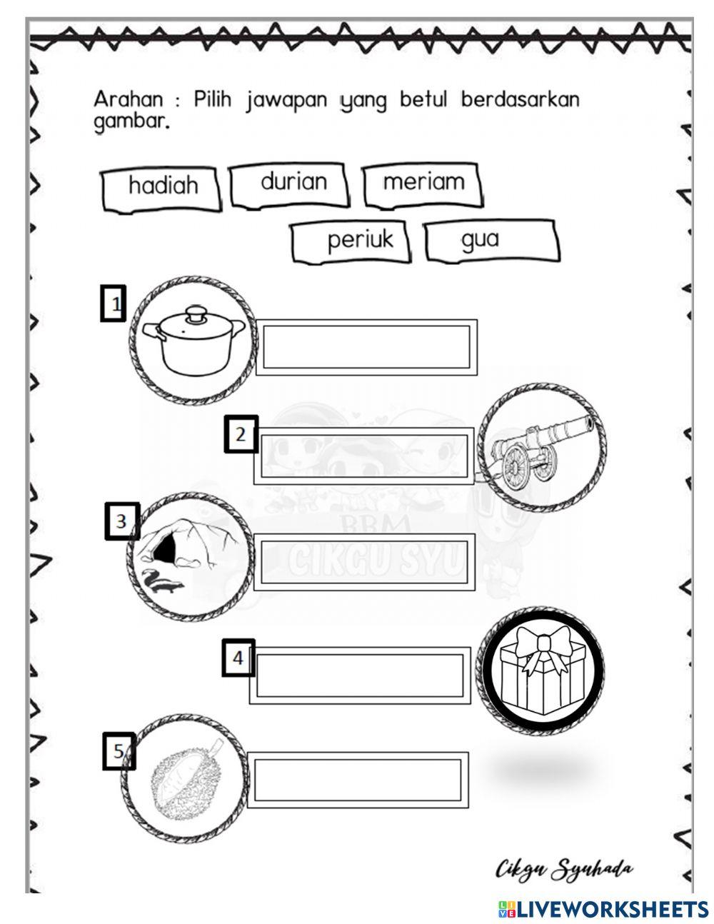 Vokal berganding | LiveWorksheets | 1009588