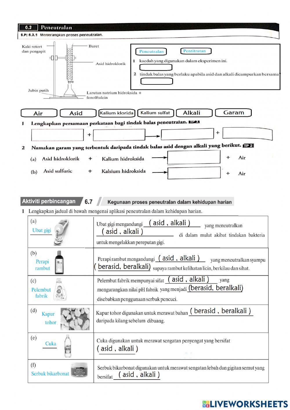 PDPR SAINS 2E 1… | Free Interactive Worksheets | 5018981