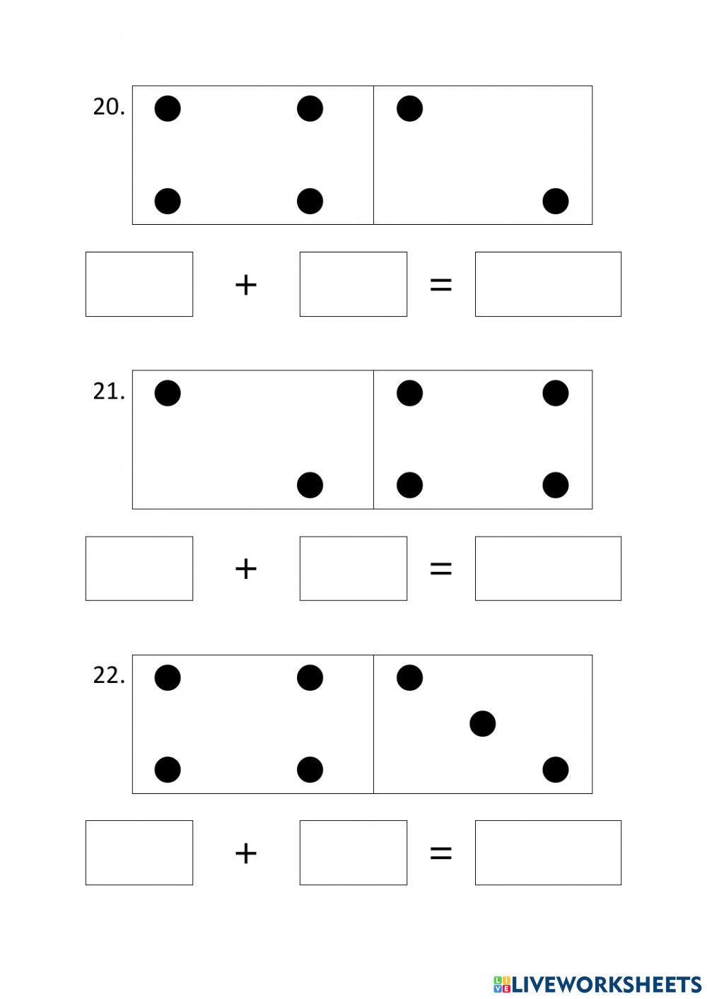 Addition using … | Free Interactive Worksheets | 1010644