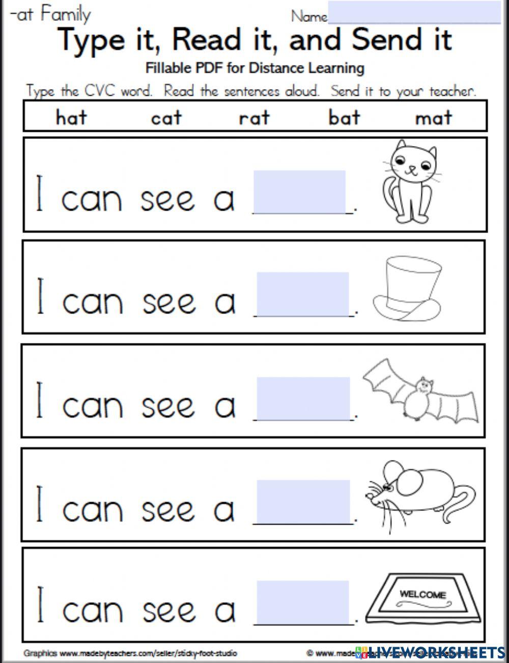 CVC words | Free Interactive Worksheets | 3027556