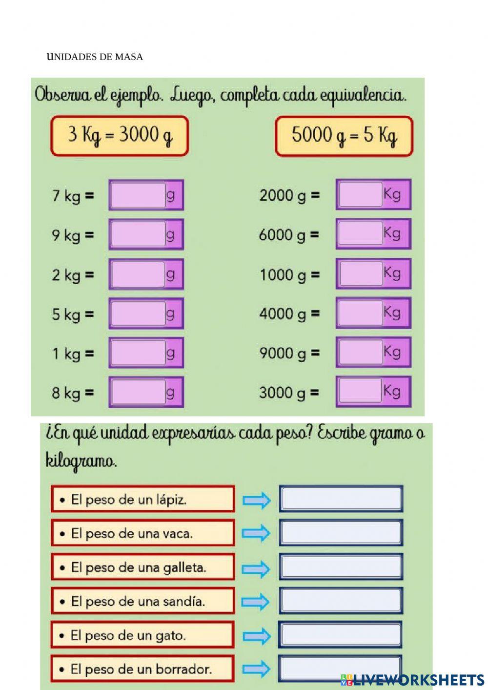 Masa free online activity | Live Worksheets